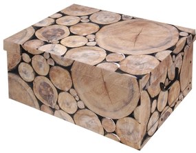 Úložný box s víkem Wood, kuláče