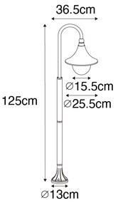 Klasická venkovní lampa antik zlatá 100 cm IP44 - Daphne