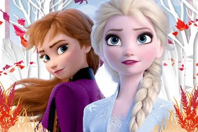TREFL Puzzle Kouzelný svět Anny a Elsy Frozen 2 (Ledové Království) 33x22cm 60 dílků tr117333