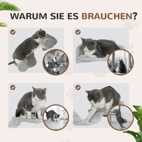 PawHut sada prolézaček pro kočky, 4-dílný nábytek pro kočky se schůdky, žebříkem, skákací věží, škrabadlem, míčkem na hraní, pro kočky do 5 kg, světl…