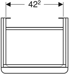 Geberit Smyle Square Koupelnová skříňka pod umývátko 49,2 cm pravá, ořech hickory 500.363.JR.1