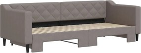 Válenda s přistýlkou taupe 80 x 200 cm textil 3197424