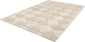 Béžový vlněný koberec 200x300 cm Agnus Checkered – Agnella