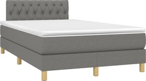 Box spring postel s matrací tmavě šedá 120x190 cm textil 3269794