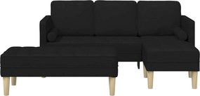 Set pohovek 2 ks Černá Polyester 3329254