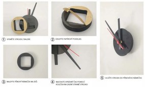 Živá Zeď Samolepící dětské hodiny Afrika