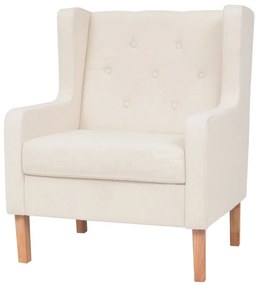 Křeslo krémové bílé textil 245449