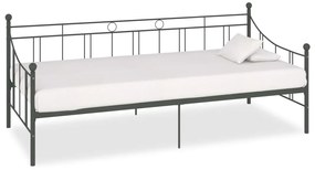 Rám denní postele šedý kov 90 x 200 cm,  284670 HangarStore.cz
