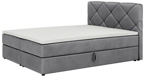 Kontinentální postel 160x200 cm Karum Comfort (tmavě šedá) (s roštem a matrací). 1056035