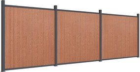 Plotový dílec hnědý 526 x 186 cm WPC 3282800