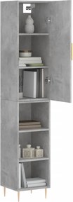 Skříň highboard betonově šedá 34,5x34x180 cm kompozitní dřevo 3198973