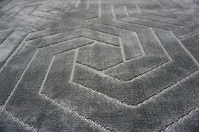 BE Koberec Zen Garden Collection 2401 GREY - šedý obdélníkový Rozměr: 60x100 cm