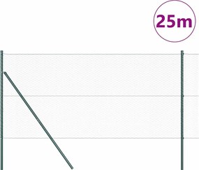 Hexagonální kotvení plotu 25 x 1,2 m Ocel potažená PVC Zelená 3352677