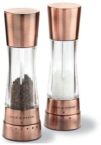 Cole & Mason Derwent Copper Gourmet Precision sada mlýnků na pepř a sůl