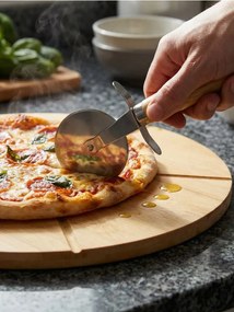 Sinsay - Prkénko na pizzu s nožem - béžová