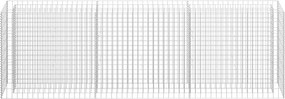 Gabionový vyvýšený záhon pozinkovaná ocel 270 x 30 x 90 cm 145639