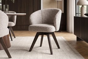 Designová otočná židle Tolinka béžová / hnědá
