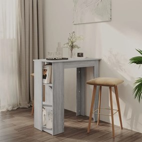 vidaXL Barový stůl s regálem 102x50x103,5 cm dřevotříska [812963] Barva: šedá sonoma