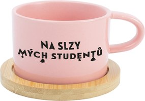 NA SLZY MÝCH STUDENTŮ - růžový hrníček makronka 200 ml