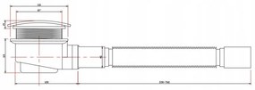 Sprchová vanička obdélníková MEXEN SLIM 110x90 cm + sifon