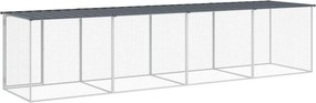 Klec pro kuřata se střechou antracitová 403 x 98 x 90 cm ocel 3189050