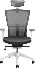 Office Pro Kancelářské křeslo na kolečkách MERENS WHITE SP – s područkami a opěrkou hlavy Černá BI 201