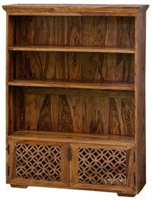 Indický nábytek - Knihovna 90x180x35 Mira z indického masivu palisandr Only stain