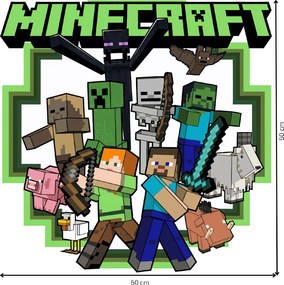 PIPPER. Textilní samolepka na zeď "Minecraft 2"