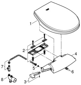 GROHE 39648SH0 - Manuální bidetové sedátko BAU CERAMIC durobílá