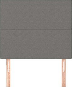 Čelo postele tmavě šedé 90x5x118/128 cm látkové 3116035