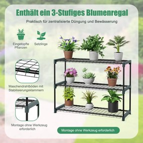 Costway Film Greenhouse Walk-in Mini skleník s policí na květiny, zelený