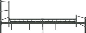 Rám postele bez matrace šedý kovový 140 x 200 cm 286494