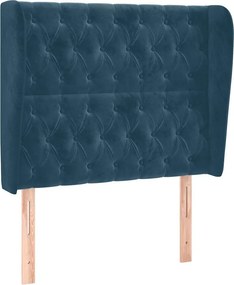 Čelo postele typu ušák tmavě hnědé 103x23x118/128 cm textil 3118338