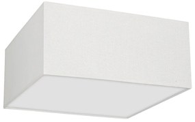 Stropní svítidlo Albion Square, 1x bílé bavlněné stínítko, (bílé plexisklo), (40cm)