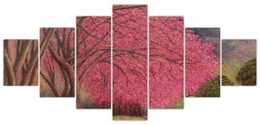 Obraz rozkvetlých stromů (210x100 cm)