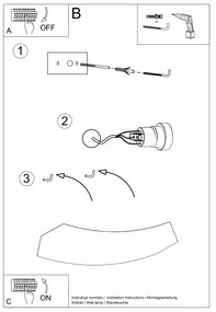 Nástěnné svítidlo Hattor, 1x bílé keramické stínítko
