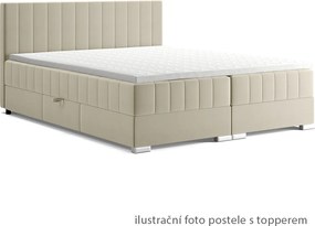 Postel dvoulůžko BOXSPRING EDIT + topper v ceně | 140x200 | VÝBĚR TKANIN