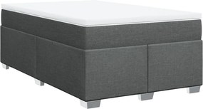Box spring postel s matrací tmavě šedá 120x190 cm textil 3285117