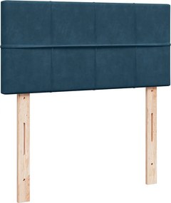 Box spring postel s matrací modrá 90 x 200 cm samet 3287654