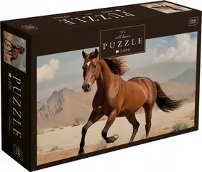 INTERDRUK Puzzle Wild Horses 2: Hnědý divoký kůň / 1000 dílků