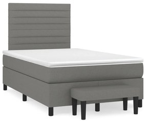 Box spring postel s matrací tmavě šedá 120x190 cm textil 3270363