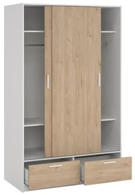 FALCO Šatní skříň s posuvnými dveřmi Line 74324 bílá/jackson hickory