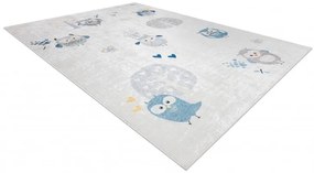 Dywany Łuszczów Dětský kusový koberec Bambino 1161 Owls grey - 140x190 cm