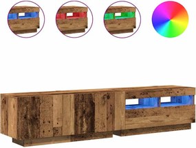 TV stolek s LED old wood 180x35x40 cm kompozitní dřevo 3329163