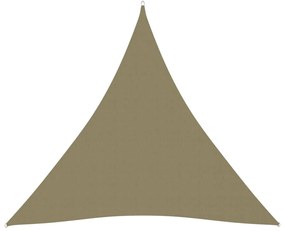 vidaXL Stínící plachta oxfordská látka trojúhelníková 4x4x4 m béžová