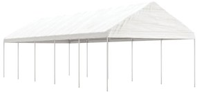 Altán se střechou bílý 11,15 x 4,08 x 3,22 m polyethylen