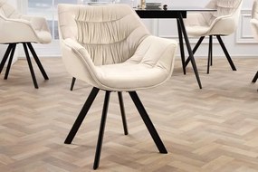 Designová otočná židle Kiara šampaňská