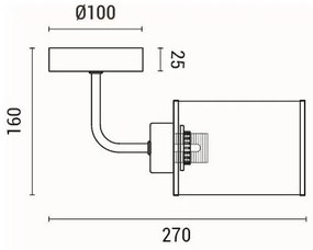 Nástěnné svítidlo MARBELINE 1xE27/60W/230V
