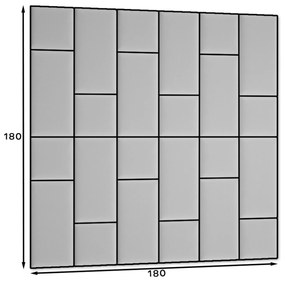 Eltap Čalouněný panel Quadratta 180x180 cm tmavě zelený
