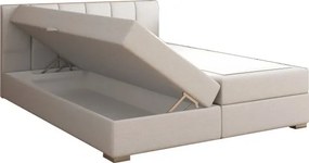 Boxspringová postel 160x200, světle šedá, RIANA KOMFORT